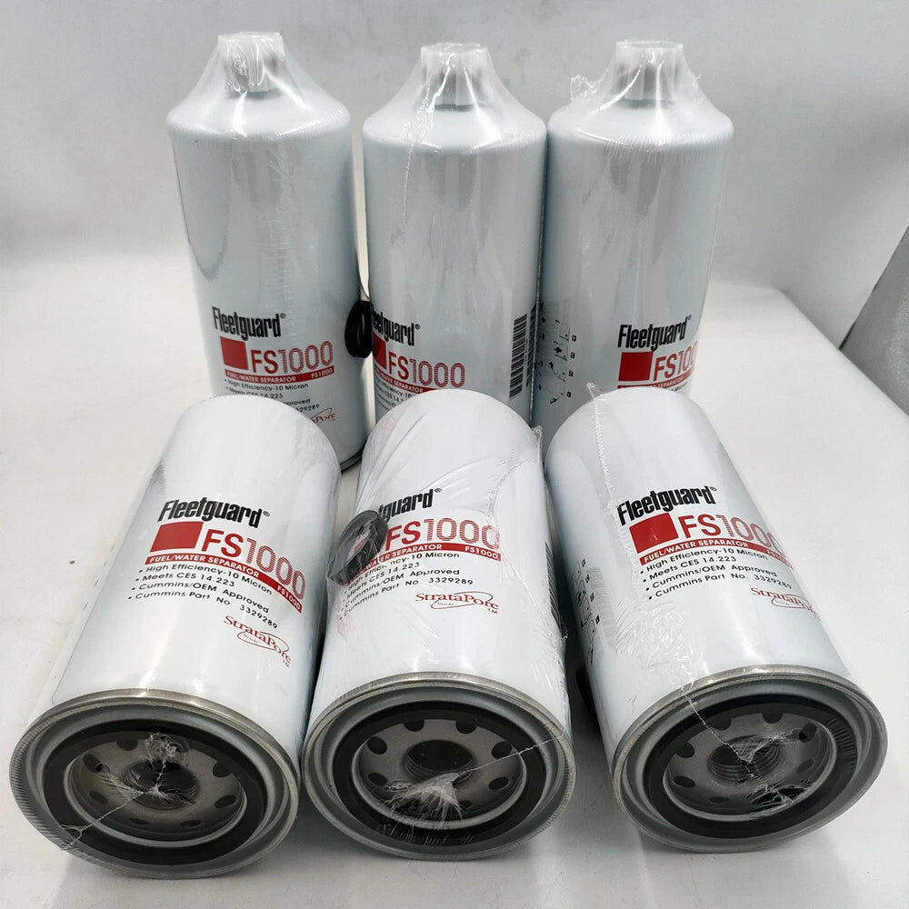 FS1000 Fleetguard Fuel Filter Water Separator (Pack of 6) – Genuine OEM ...
